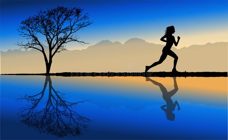 Woman ruuning stock vector. Illustration of marathon - 21858135