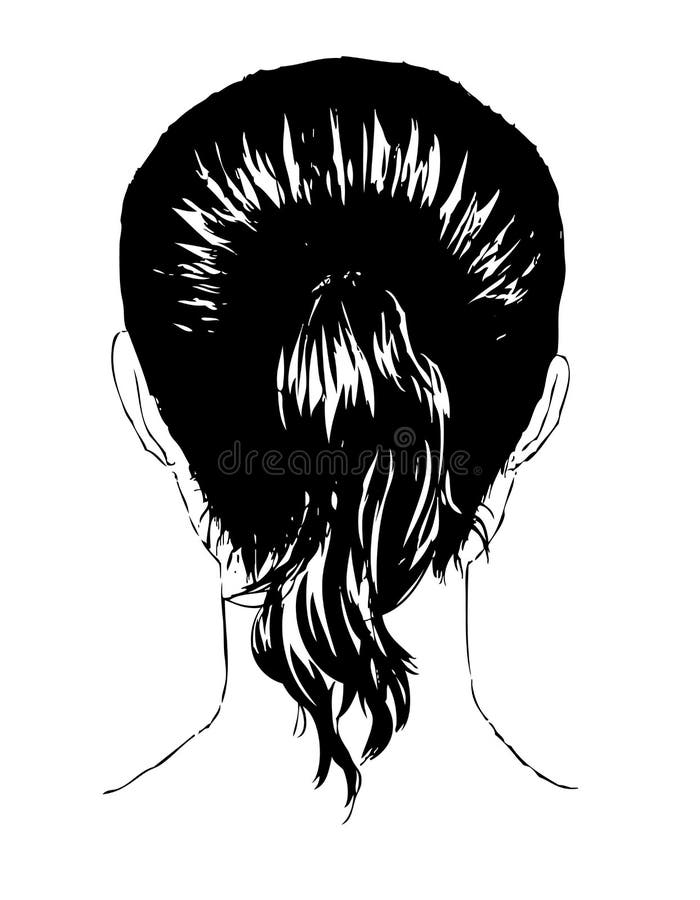 Woman s back figure stock illustration. Illustration of monochrome ...