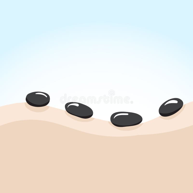 Woman S Back Having Spa Stone Treatment Stock Illustration ...