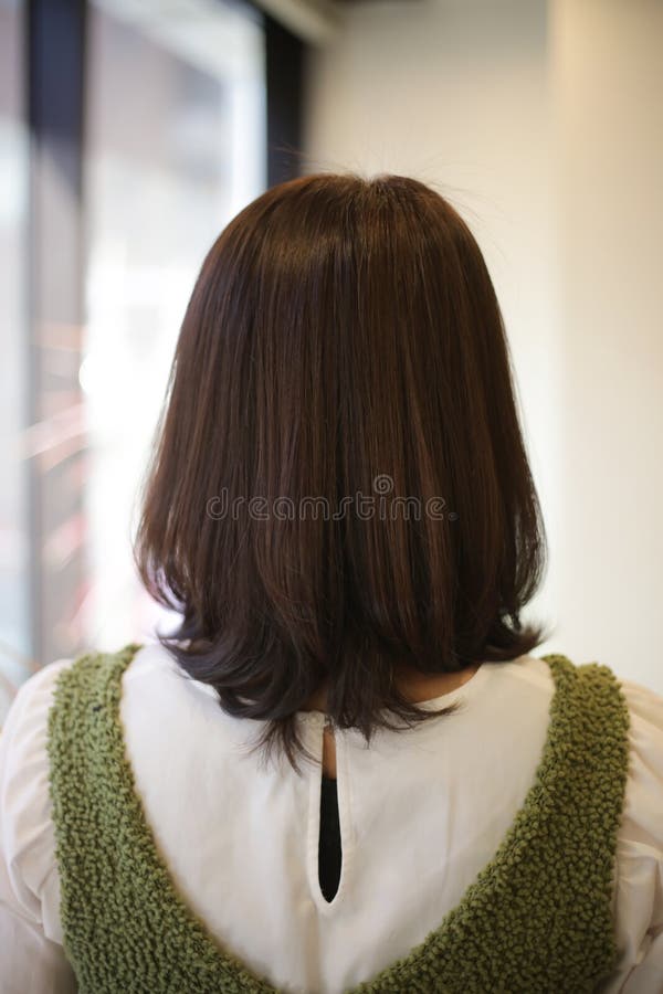 Woman s back view stock image. Image of hairstyle, perm - 324683957
