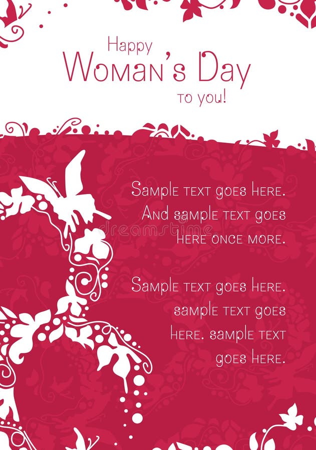 Woman s Day Postcard stock vector. Illustration of nature - 18552970
