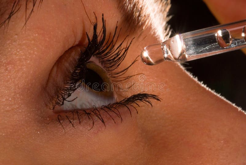 Woman`s Eye and Eyedropper2 Stock Photo - Image of drop, care: 1147946