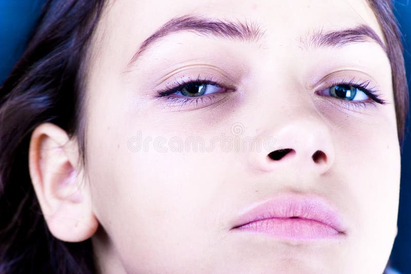 Woman s face stock image. Image of looking, girl, looks - 1802765