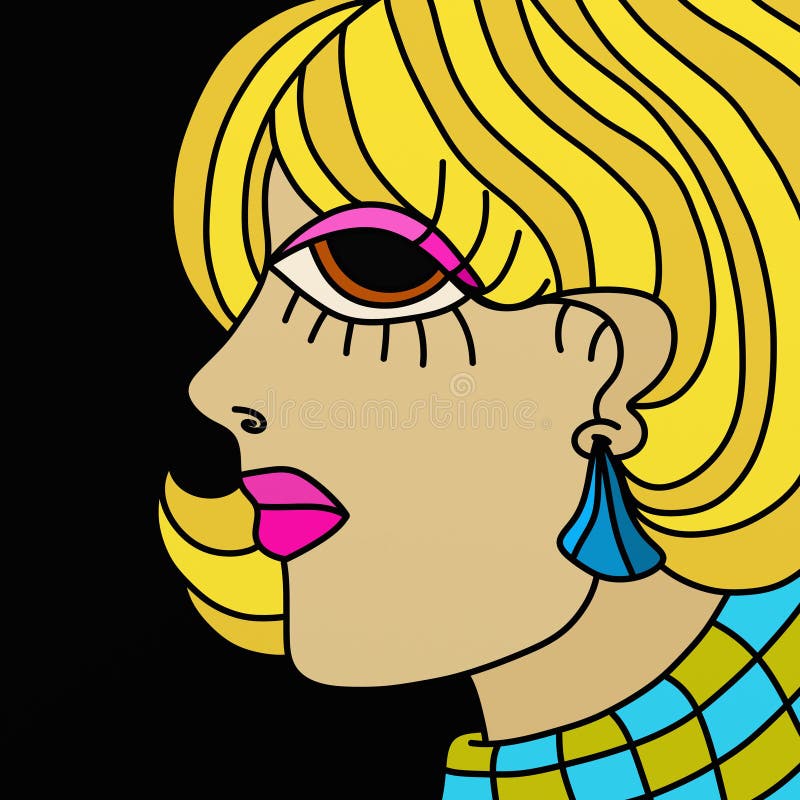 Background with Deformed Faces Stock Illustration - Illustration of ...