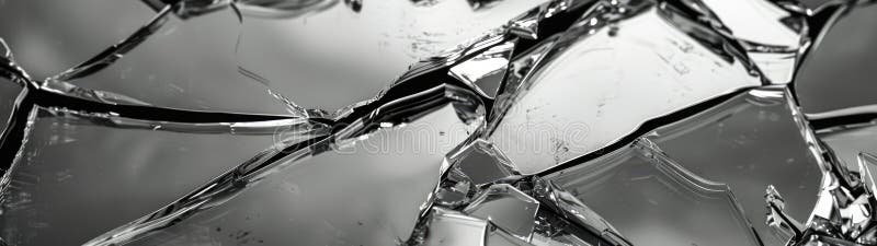 Woman S Face Fragmented through Broken Glass, Shattered Reflection ...