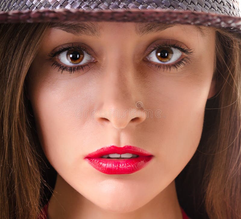 Woman s face stock image. Image of glamour, lips, face - 31592849