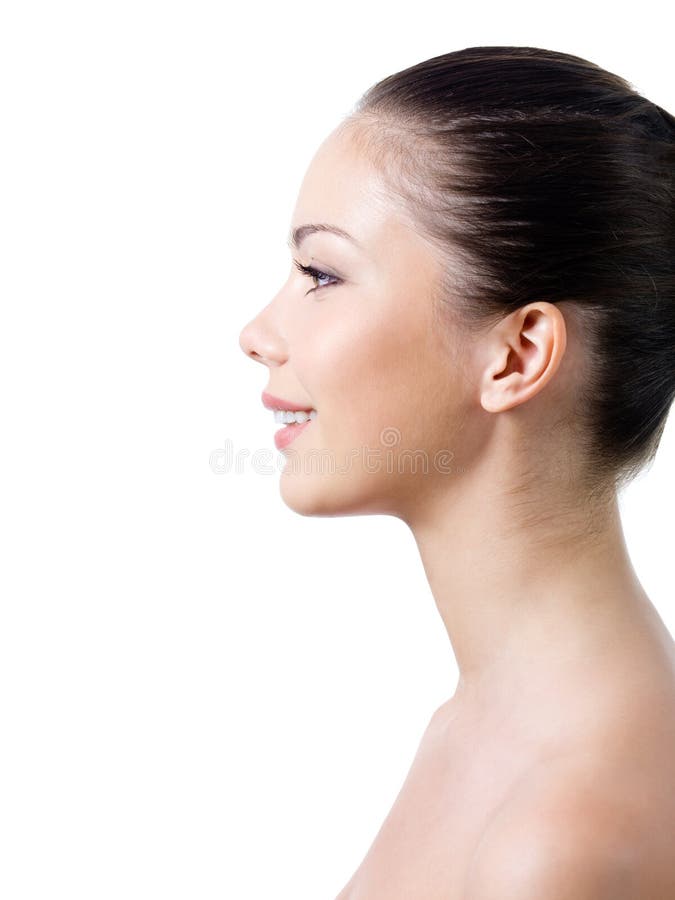 Woman s face in profile stock photo. Image of care, beauty - 15075254