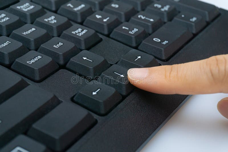 Finger Holding Computer Keyboard Stock Photo - Image of holding, work ...