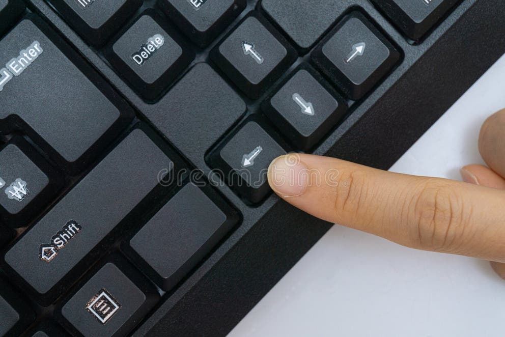 Finger Holding Computer Keyboard Stock Image - Image of business ...
