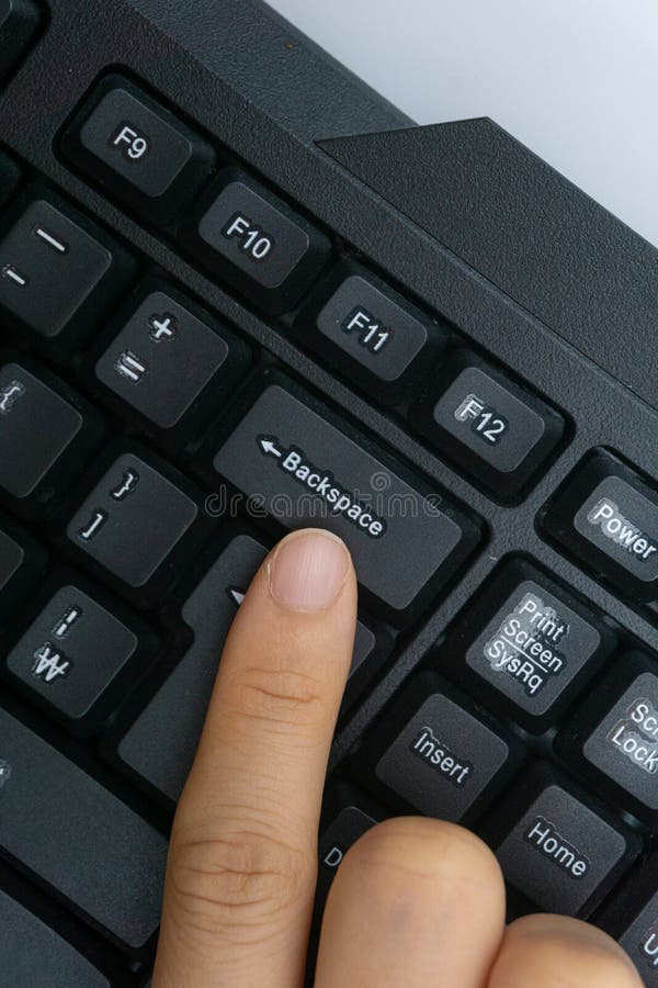 Finger Holding Computer Keyboard Stock Photo - Image of internet, icon ...