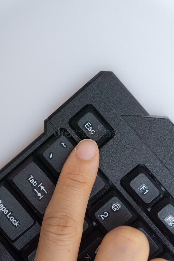 Finger Holding Computer Keyboard Stock Image - Image of brand, limb ...