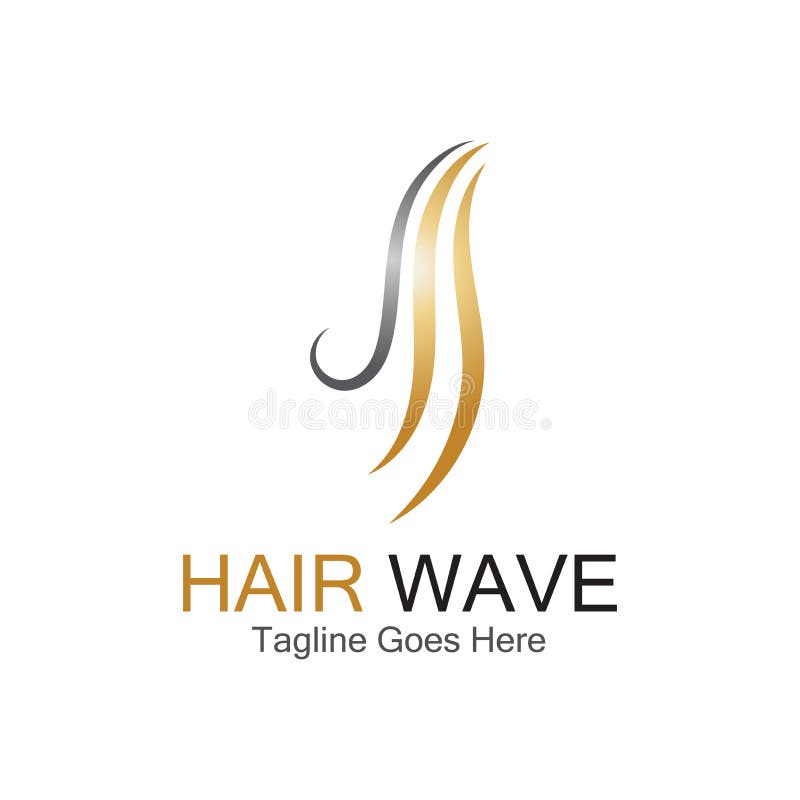 Woman S Hair Logo Hair Wave Icon Vector Template. Stock Vector ...
