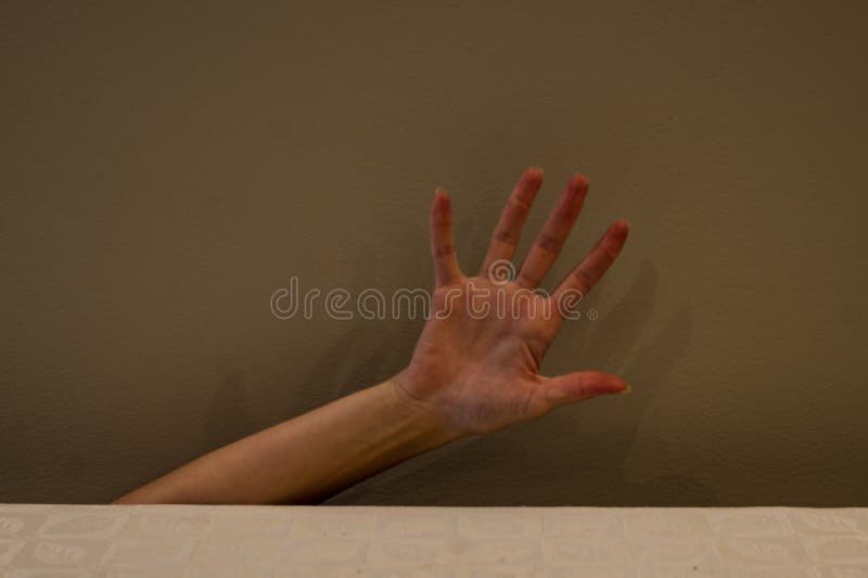 Woman& X27;s Hand Against a Wall Stock Photo - Image of organ, sketch ...