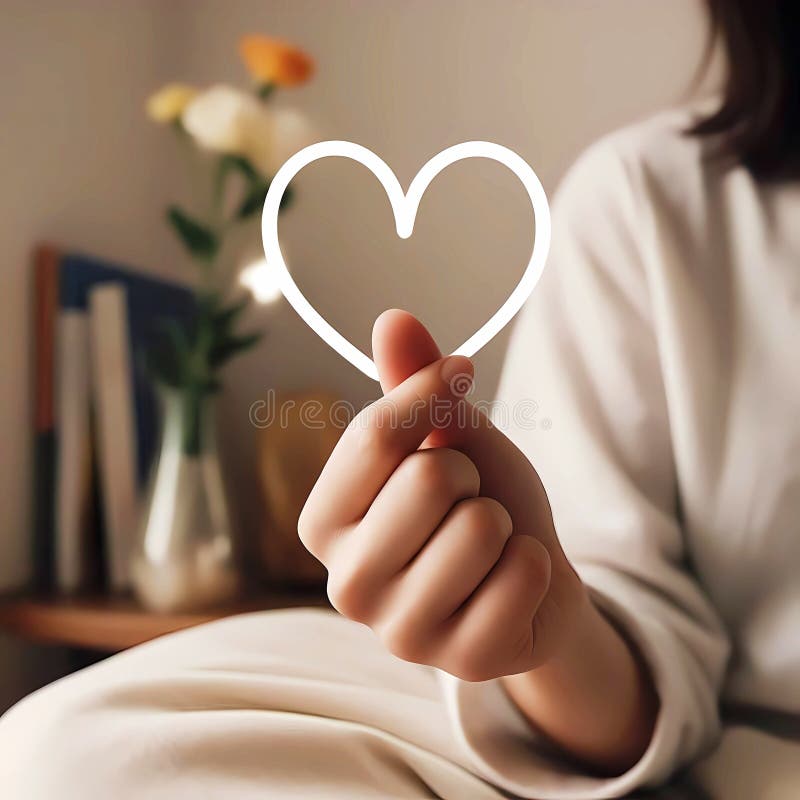 Woman S Hand Expression Love Background Wallpaper Stock Illustration ...