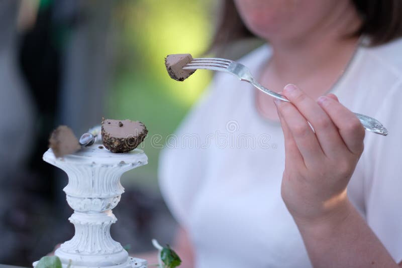 Female Hand with a Silver Fork Stock Image - Image of fork, piece ...
