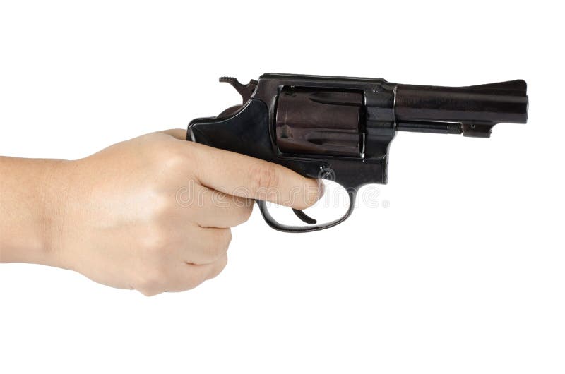 Hand Hold Revolver Gun Isolated Stock Photos - Download 172 Royalty ...