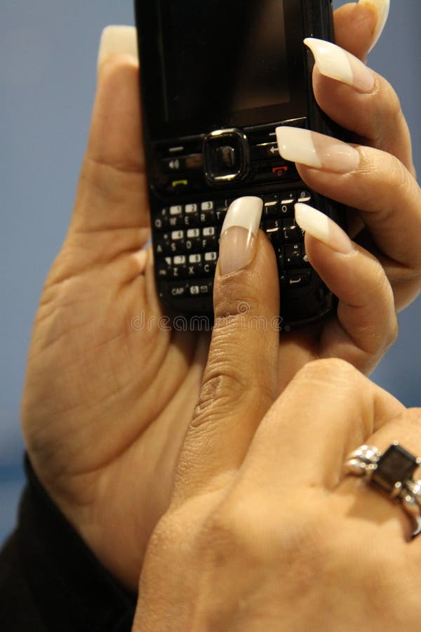 Woman S Hand Holding Cell Phone Stock Photo - Image of dial, jewelry ...