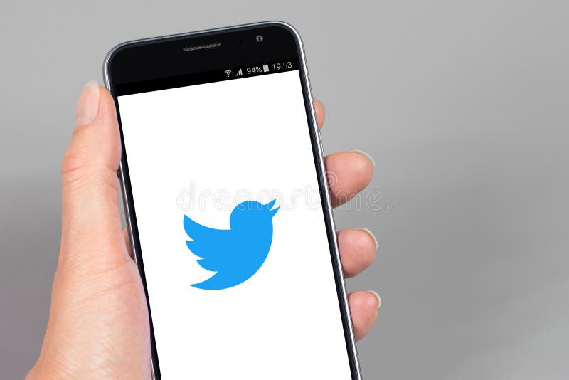 Twitter application editorial stock image. Image of communication ...