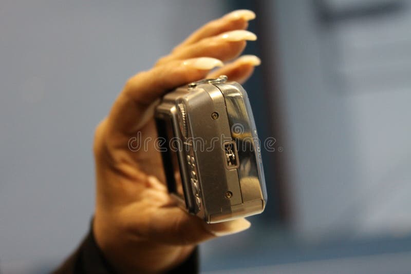 Woman S Hand Holding Digital Camera Stock Image - Image of photographer ...