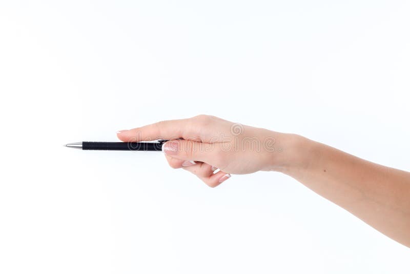 Woman`s Hand With A Clenched Fist Fingers Isolated On White Background ...