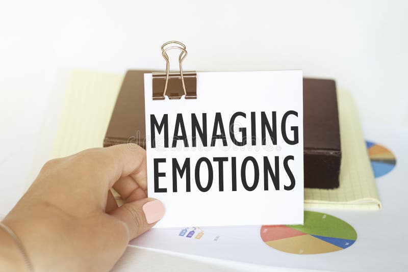 Managing Emotions Handwritten Text on a Piece of Paper Stock Photo ...