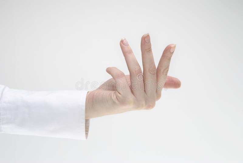 Woman S Hand Making Gesture Stock Image - Image of skin, extend: 7989479
