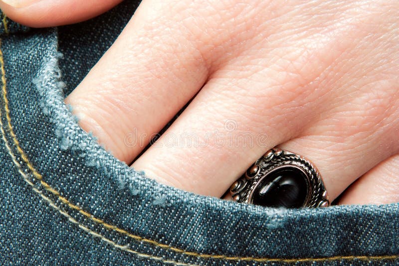 Woman s hand in the pocket stock image. Image of pocket - 23312887