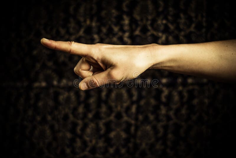 Woman s hand pointing stock image. Image of indicating - 35226019
