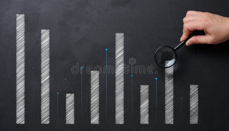 A Woman S Hand Points To a Graph with Growing Indicators Drawn on a ...
