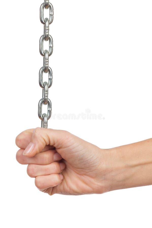 Hand pulling chain stock photo. Image of holding, annulus - 30590640