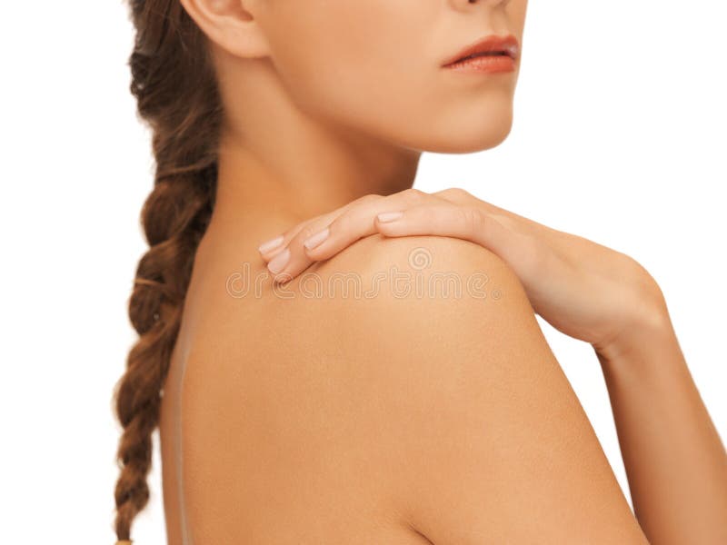Woman s hand and shoulder stock image. Image of female - 27932779
