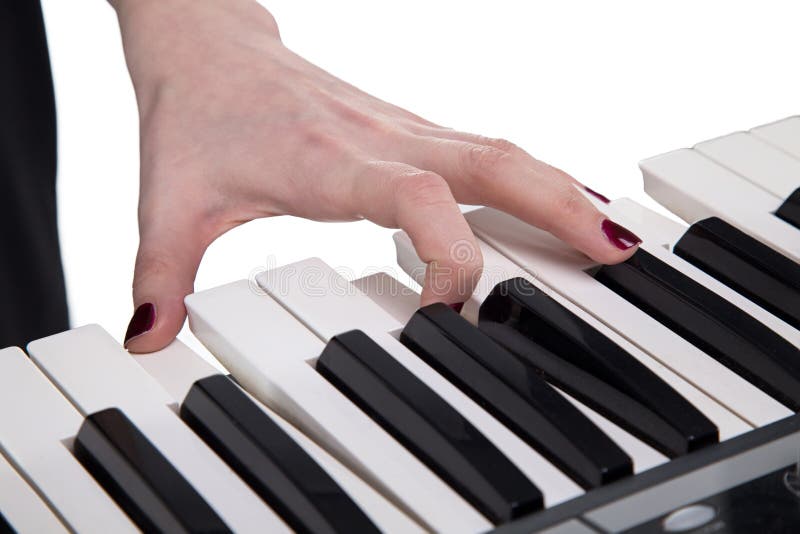 Woman S Hand on Synthesizer Stock Photo - Image of piano, fingers: 69148664