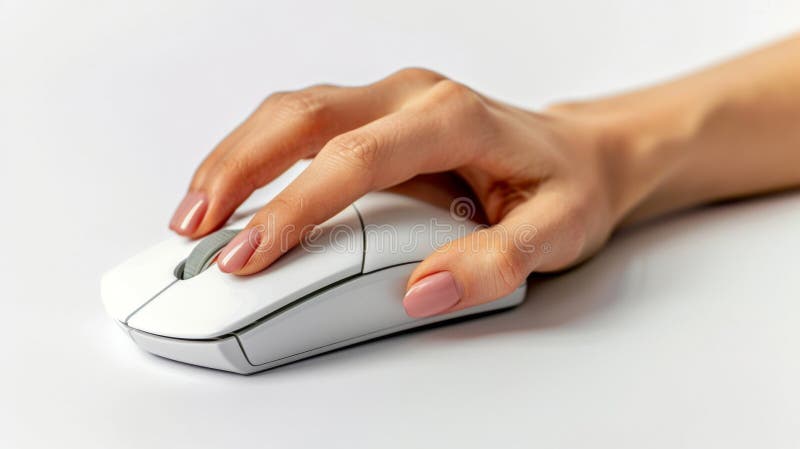 Female Hand Computer Mouse Stock Illustrations – 213 Female Hand ...
