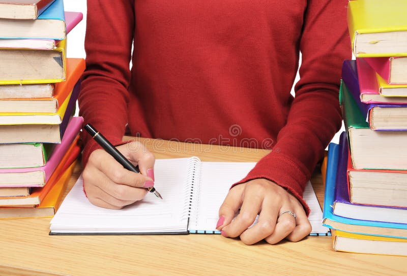 Closeup of Girl Hand Writing Stock Photo - Image of paper, diary: 29637764