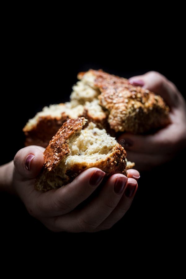 Sharing bread. stock image. Image of goodness, sharing - 21107375