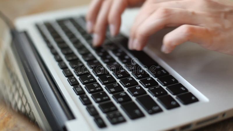 Woman S Hands Typing on Computer Keyboard (HD) Stock Video - Video of ...
