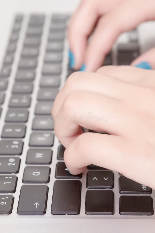 Woman s hands typing stock image. Image of keyboard, depth - 34516309