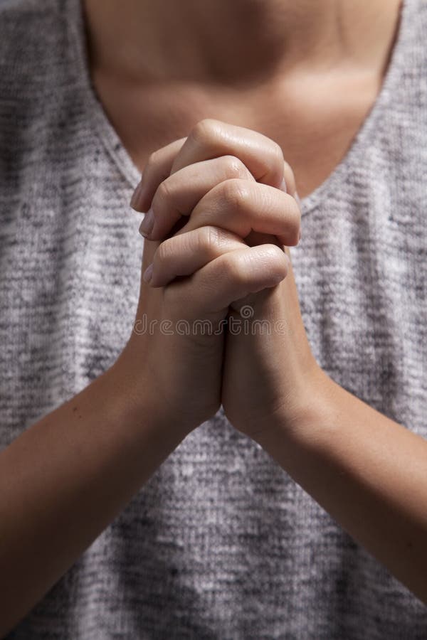 Man Praying with Folded Hands Stock Photo - Image of peace, pray: 27286344