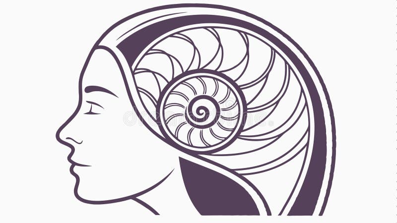 Woman S Profile with Spiral, Symbolizing Introspection and Inner ...