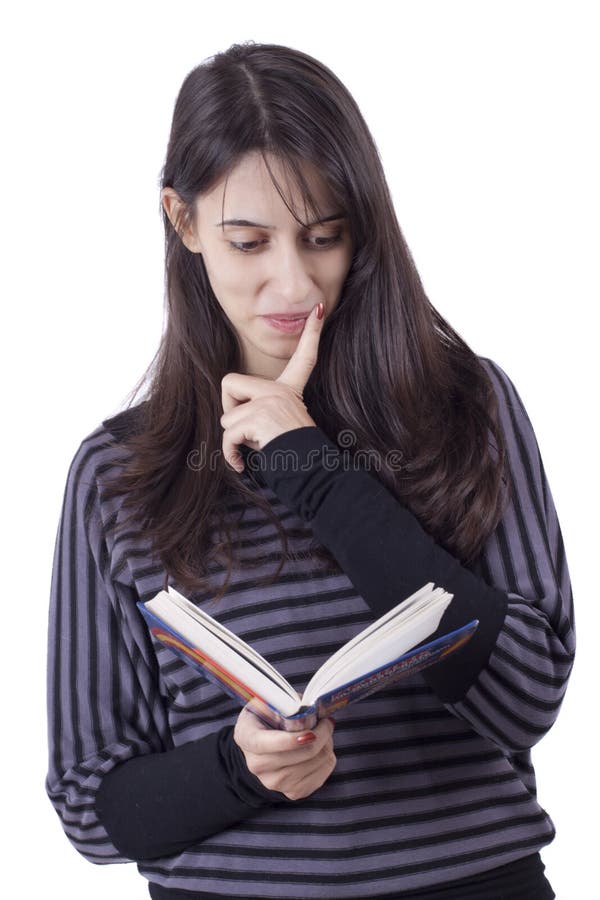 Woman s reading a book stock photo. Image of person, student - 22956752