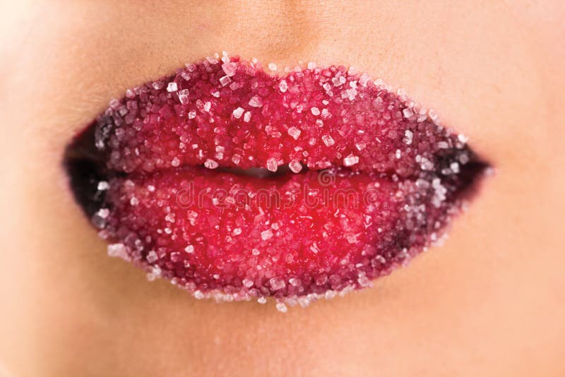 Sugar lips make up stock image. Image of pink, dessert - 35794543