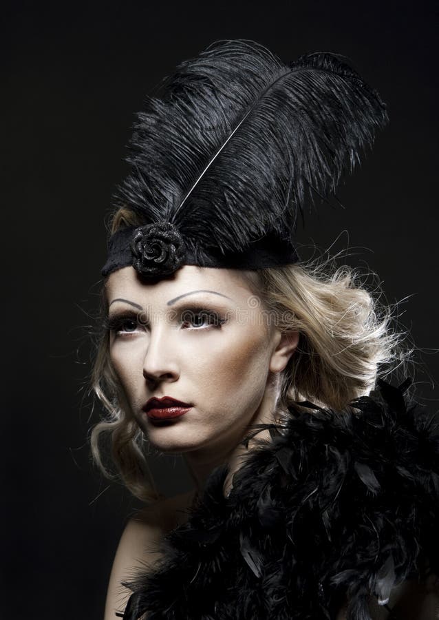 Woman S Retro Revival Portrait. Stock Image - Image of glamour, human ...