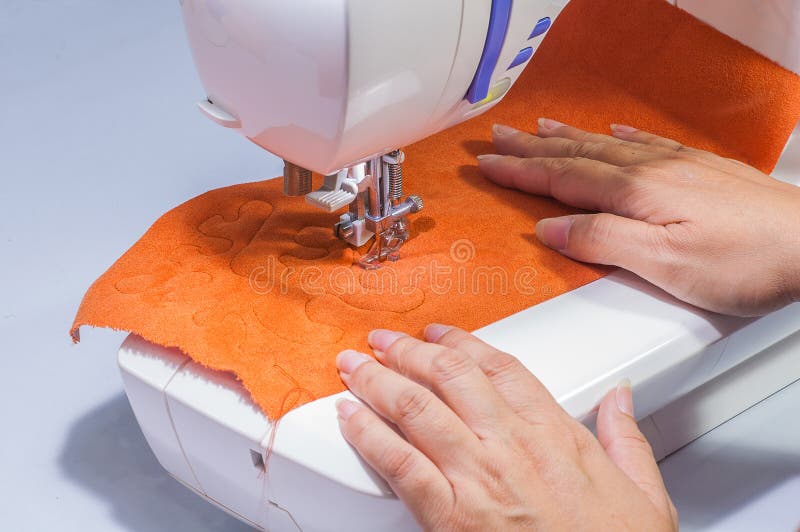 Woman S Sewing Her Patchwork Stock Photo - Image of clothes, woman ...