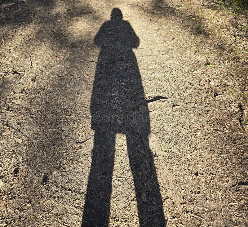 A Woman S Shadow in the Forest. Stock Image - Image of rock, photograph ...