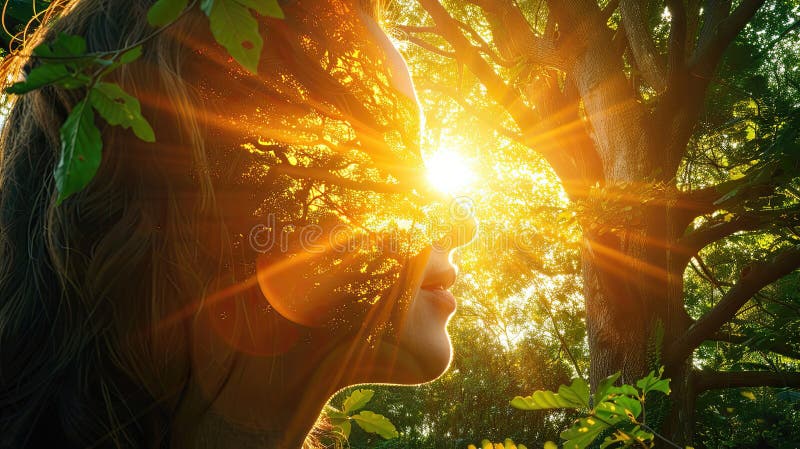 Generative AI Woman Pulling a Shopping Basket Full of Cleaning Products Blank Copy Space ...