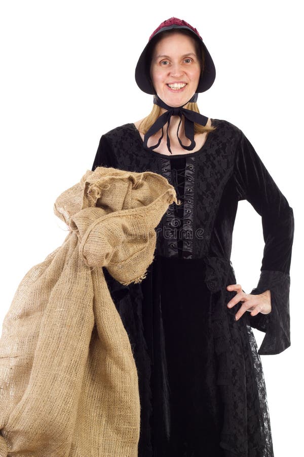 Woman with sack stock image. Image of mediaevalism, faith - 37110991
