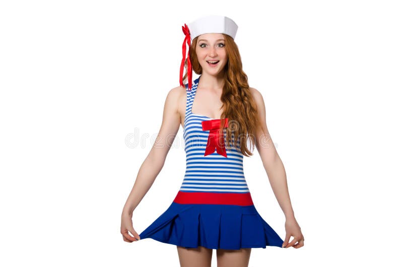 Woman sailor isolated stock photo. Image of lifestyle - 44765500