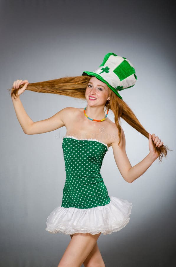 Woman stock image. Image of shamrock, smiling, female - 50789927