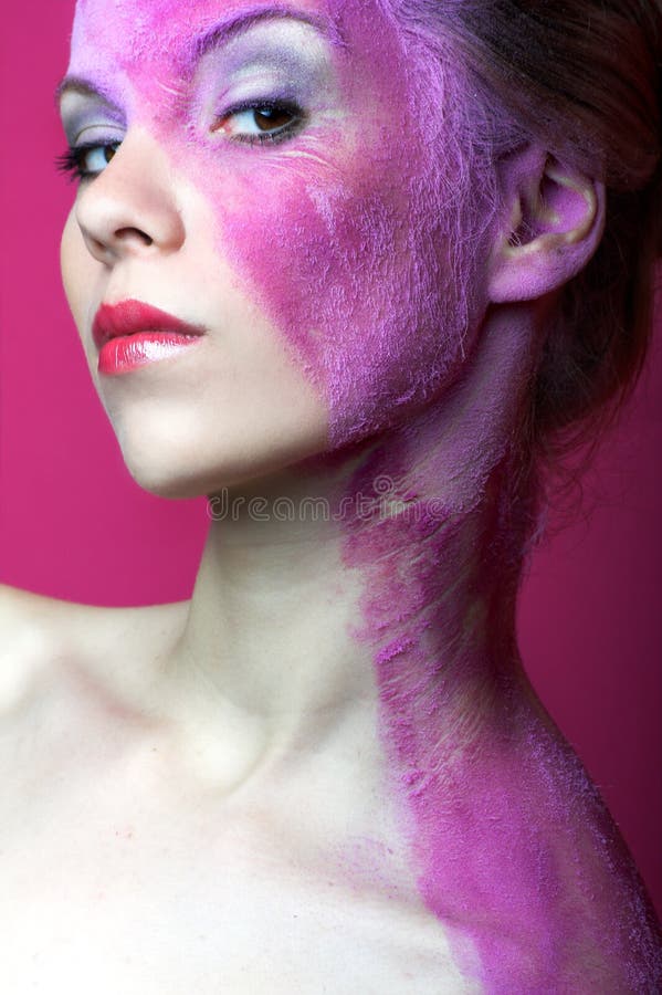Woman with Sand on Her Skin Stock Image - Image of cosmetic, natural ...
