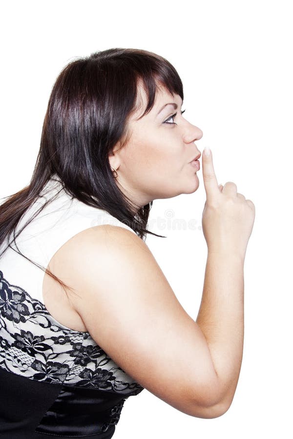 Woman saying shh stock photo. Image of calm, secret, serious - 23620540